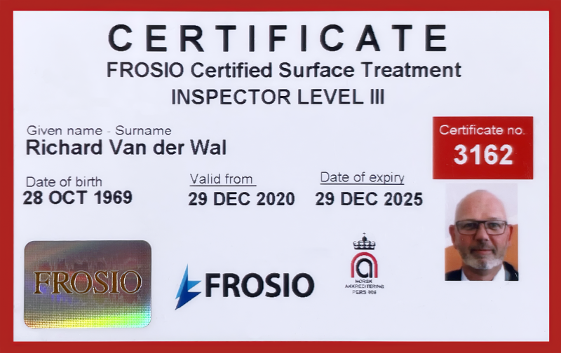Insulation Inspector Certificate Levels | Frosio Inspector